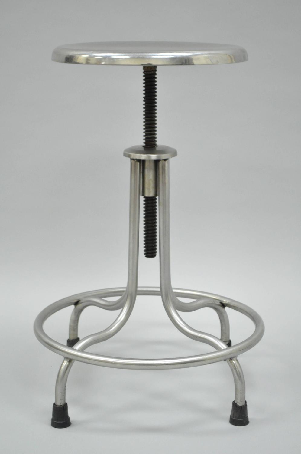 Set of Eight Stainless Steel American Industrial Modern Adjustable ...