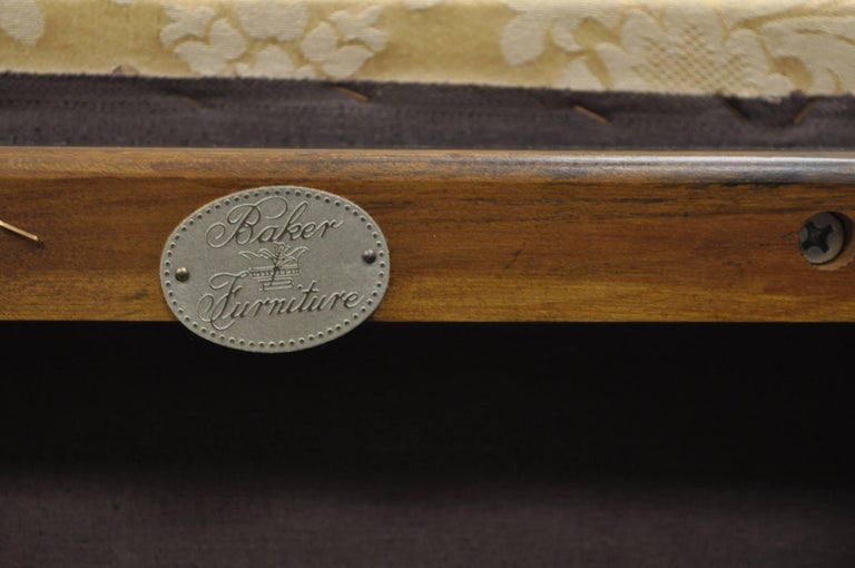 Mastercraft for Baker Brass Inlay Trim Dining Room Chairs Armchairs ...