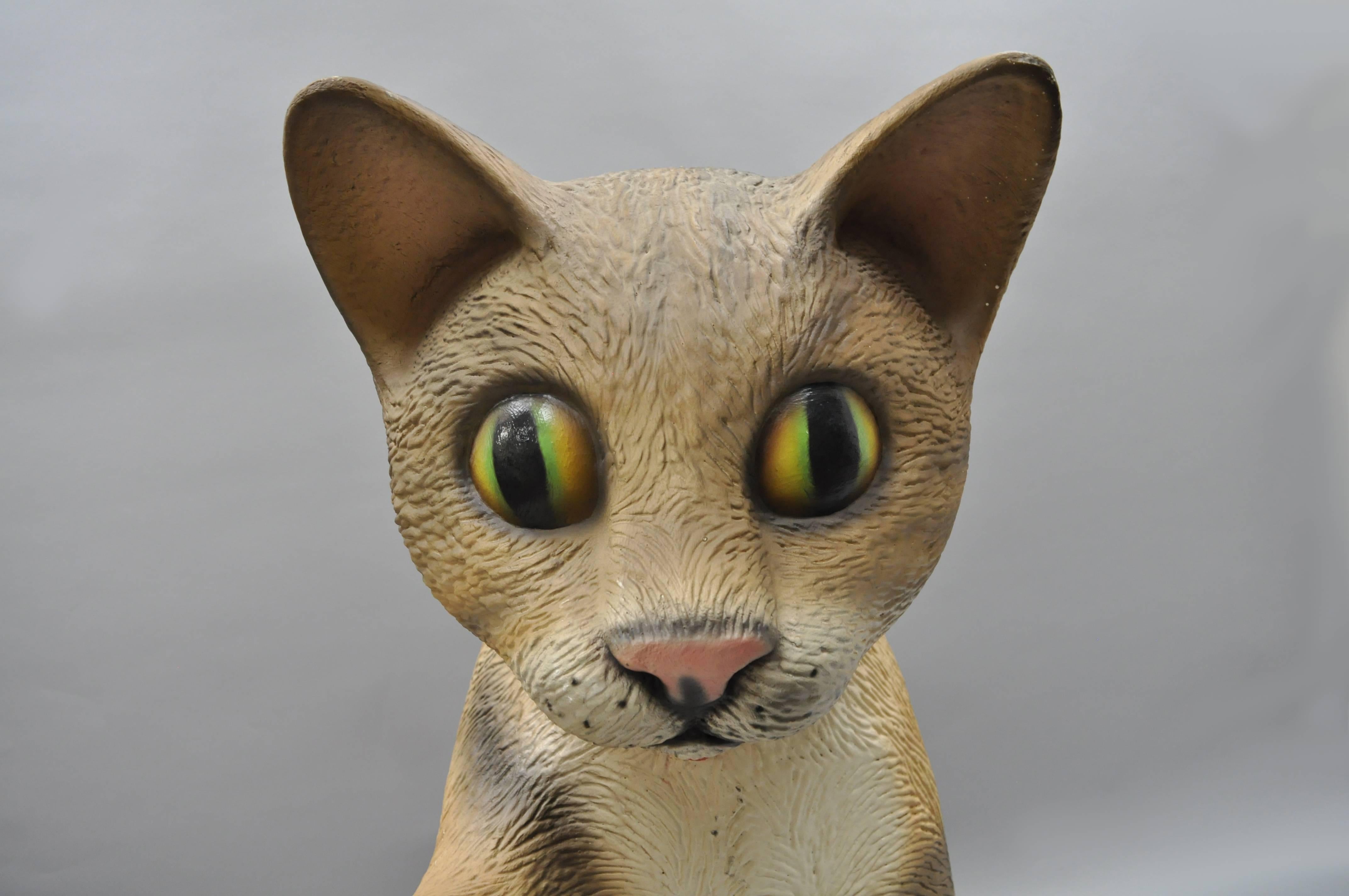 Large Oversize Vintage Fiberglass Cat Mannequin Retail Advertising ...