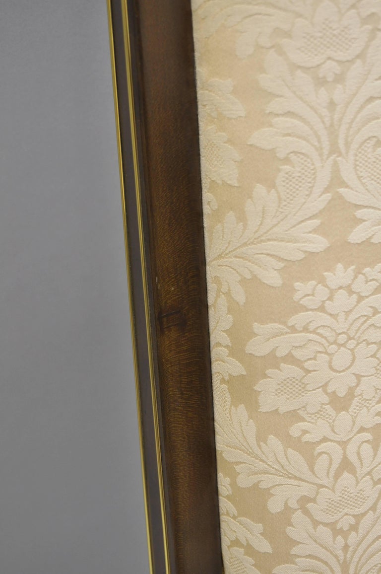 Mastercraft for Baker Brass Inlay Trim Dining Room Chairs Armchairs ...