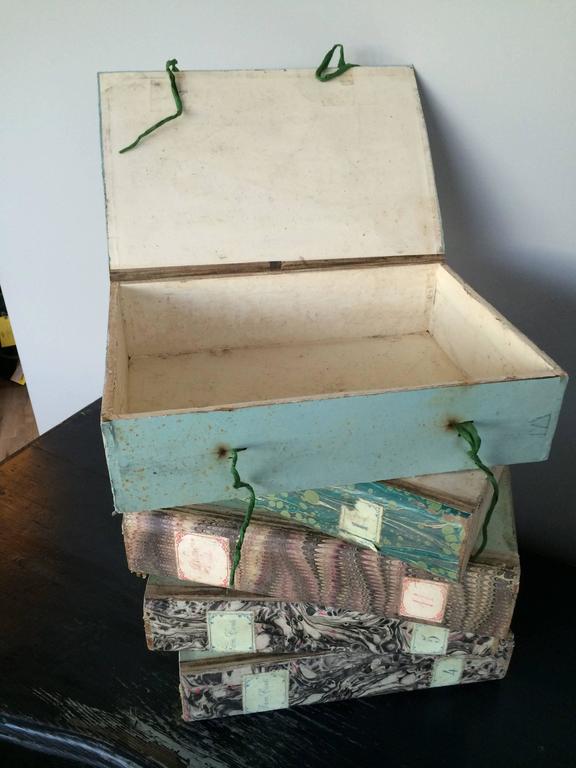 Italian Marbelized Document Boxes at 1stDibs