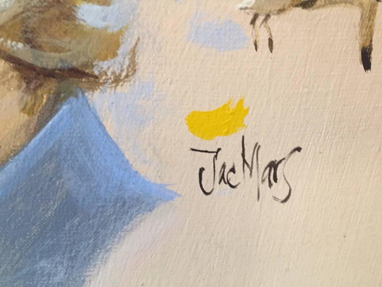 Troels Marstrand or Mars, Oil on Canvas, Signed, Danish, circa 1970 For ...