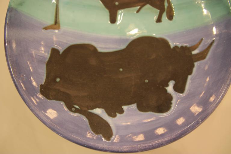 "Toros" Plate, Stamped and Marked Edition, Picasso, Madura For Sale at ...