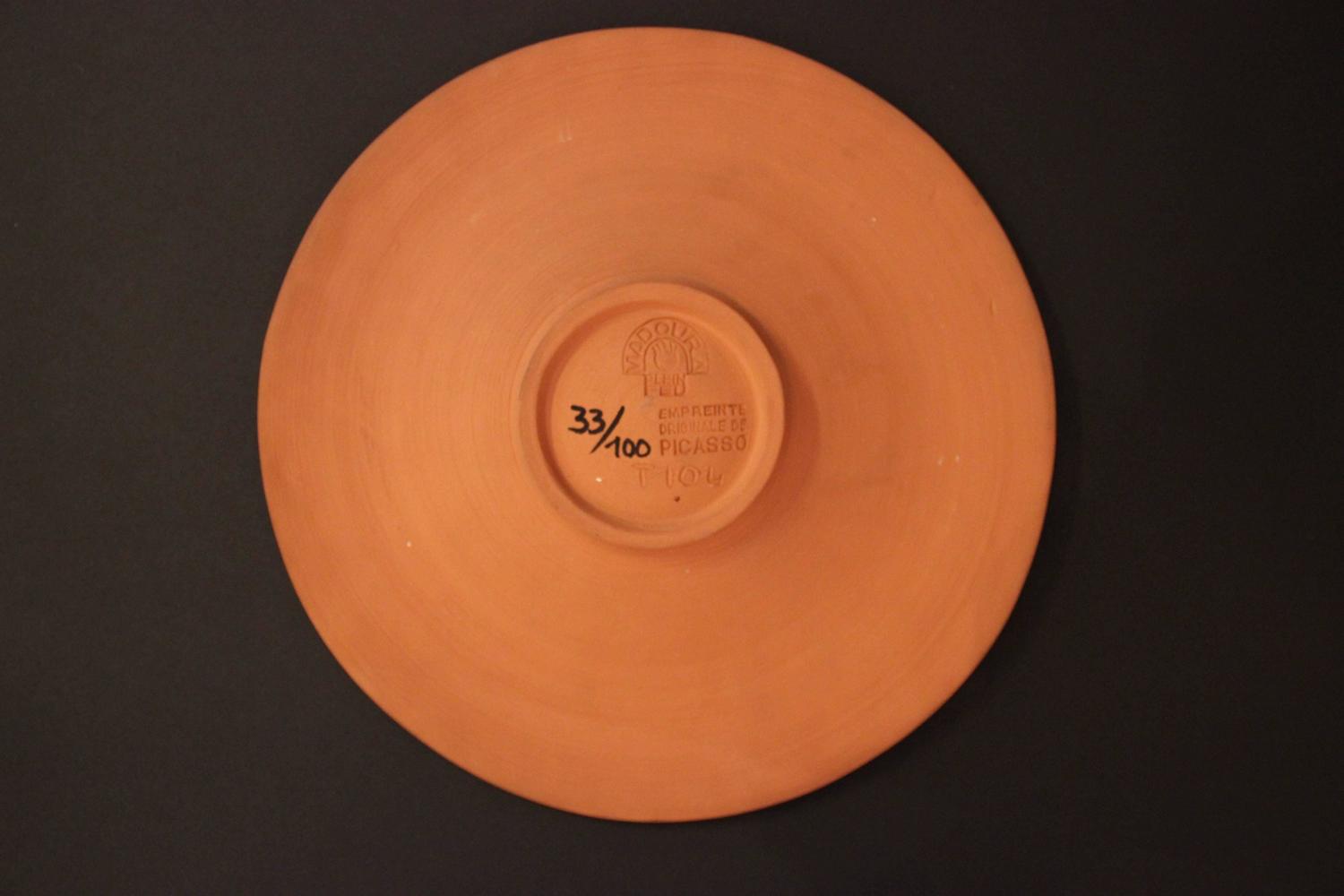 Pablo Picasso, Terracotta Plate, Madoura Plein Feu, Signed and Numbered ...