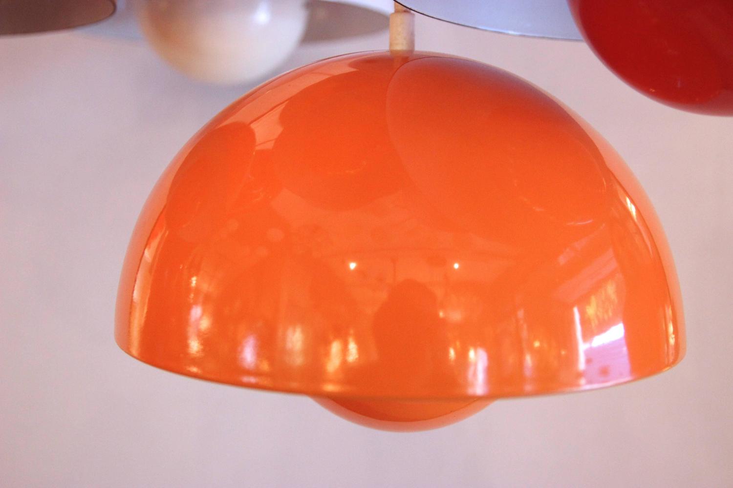 Verner Panton, "Flower Pot" Hanging Lamp Manufactured by Louis Poulsen ...