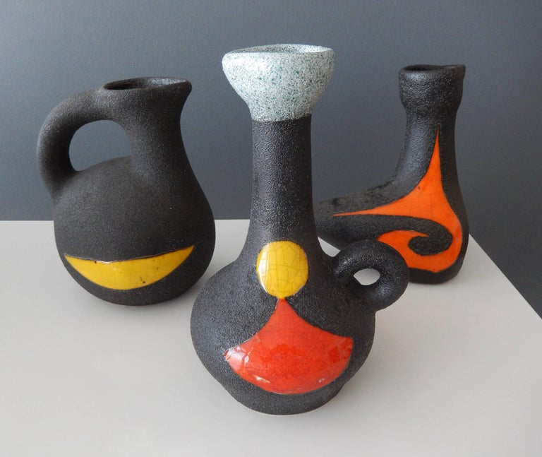 Gilbert Valentin Mid-Century Modern French Vase/ Vallauris For Sale at ...