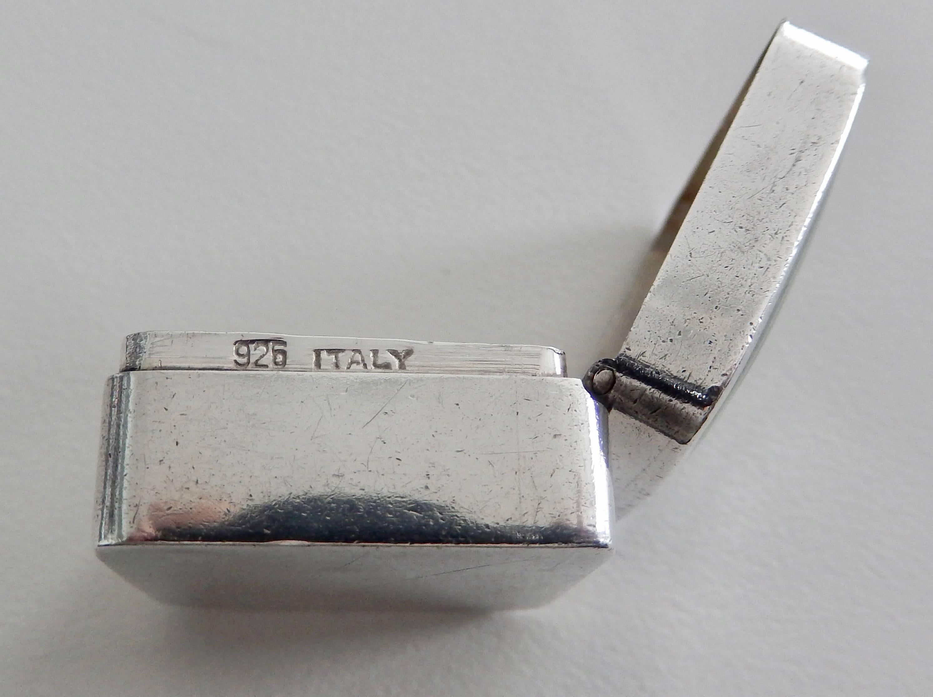 1970s Cartier Sterling Silver and Enamel Pillbox at 1stDibs