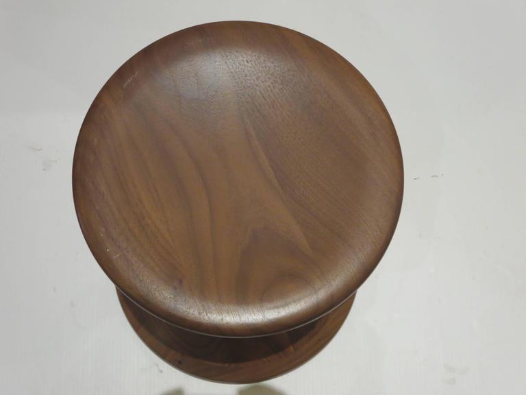 American Mid-Century Modern Eames Walnut Stool for Herman Miller at 1stDibs