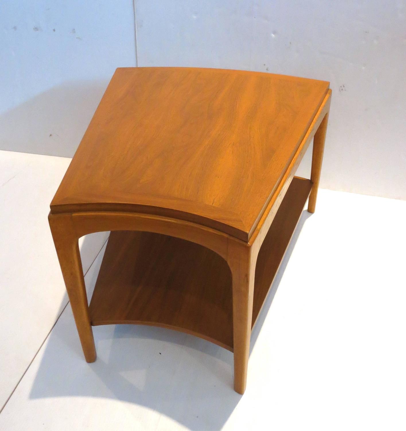 1950s American Modern Trapezoid Shape Cocktail End Table in Walnut at ...