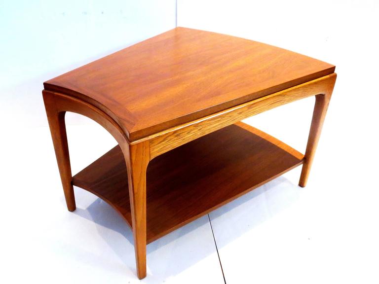 1950s American Modern Trapezoid Shape Cocktail End Table in Walnut at ...