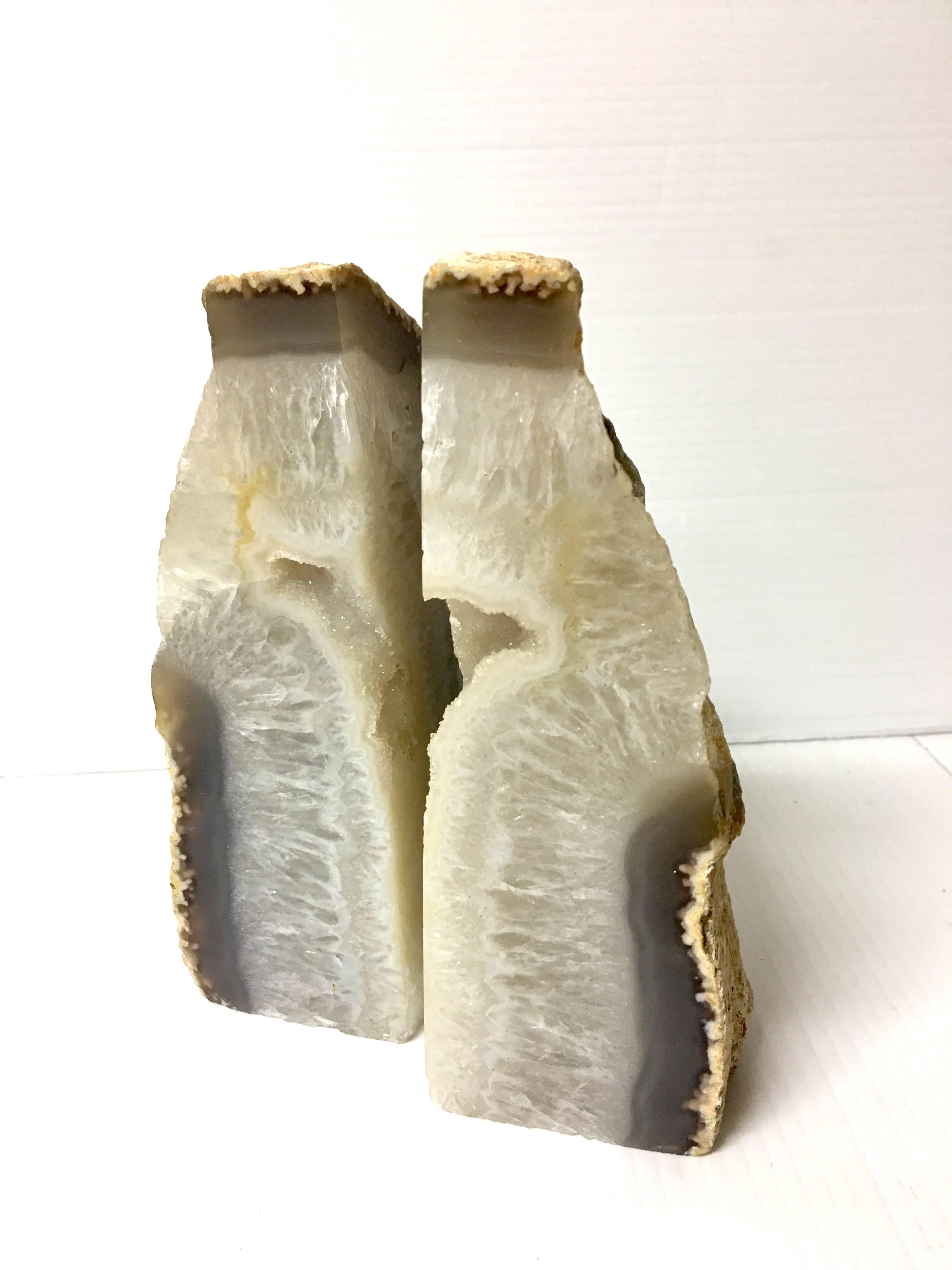 Pair of Vintage Geode Bookends at 1stDibs