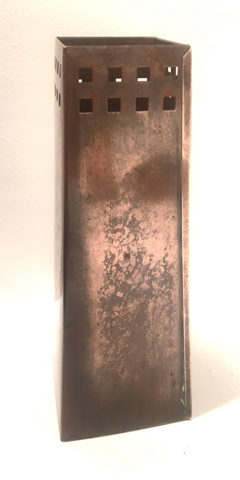 Roycroft Style Solid Copper Trapezoid Vase by Verdigris Copperworks of ...