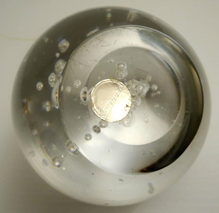 Rare 1970s Crystal Clear Bubble Ball Paperweight by Cartier at 1stDibs ...