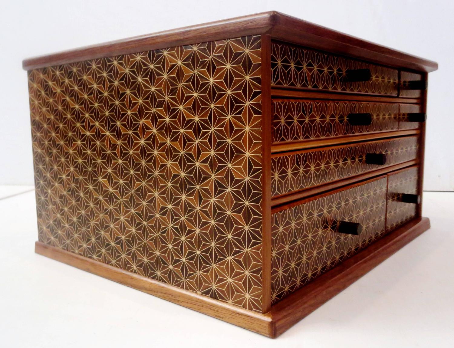 Mid Century Modern Rosewood Japanese Jewelry Dresser Tansu Box at 1stdibs