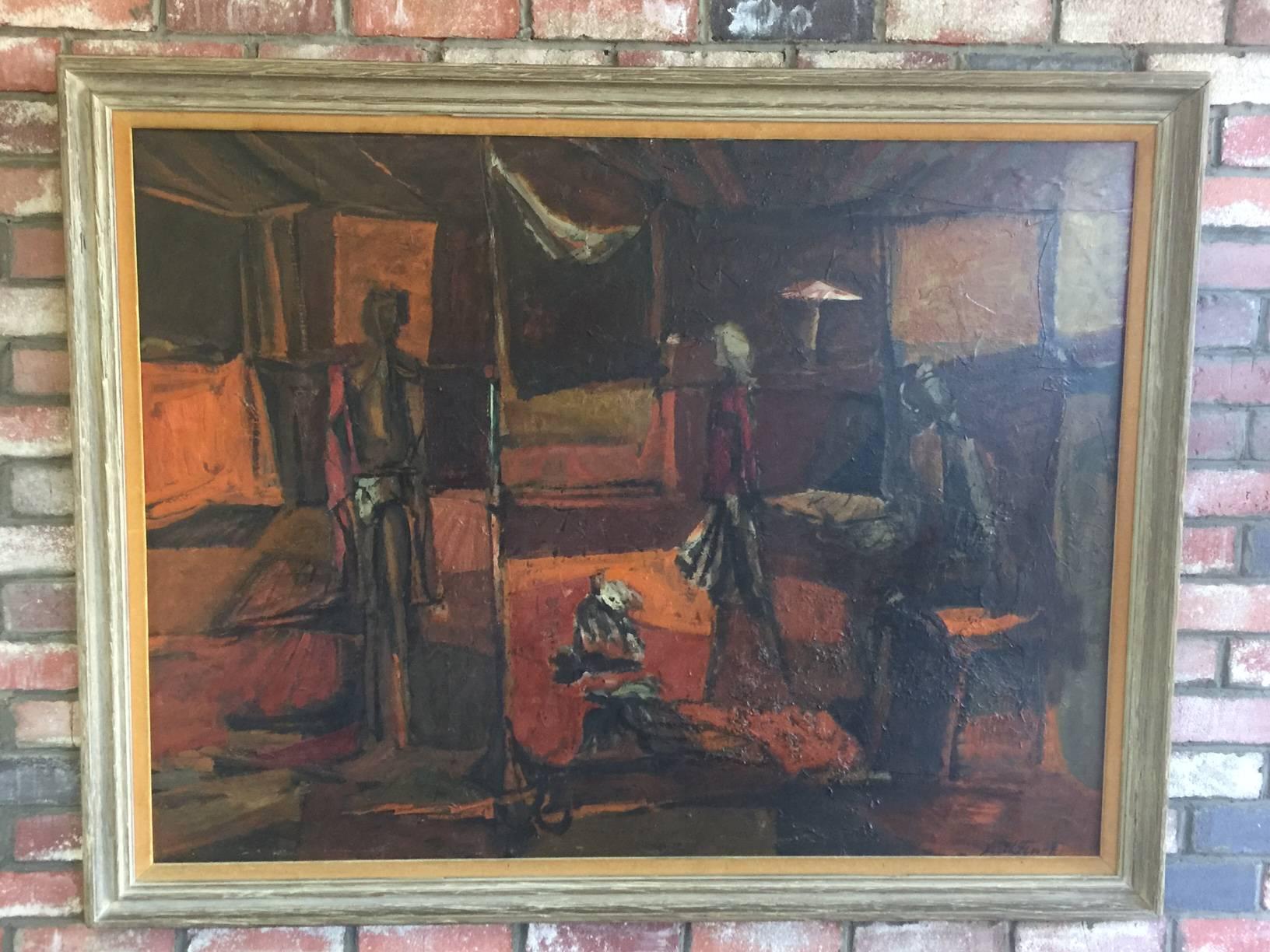 Original Mid-Century Abstract Oil Painting by Keith Finch at 1stDibs ...
