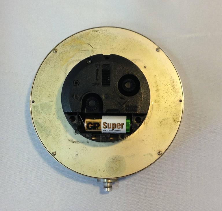 Mid-Century Crescent Moon Shaped Crystal Clock by Daum For Sale at 1stDibs