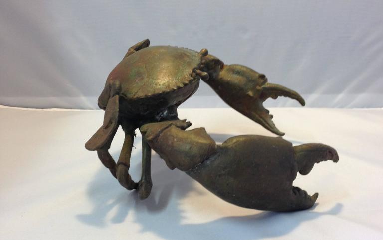 Large Vintage Bronze Crab Sculpture at 1stDibs