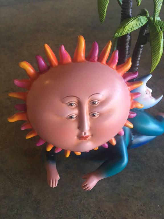 Sun God Ceramic Sculpture by Sergio Bustamante at 1stDibs