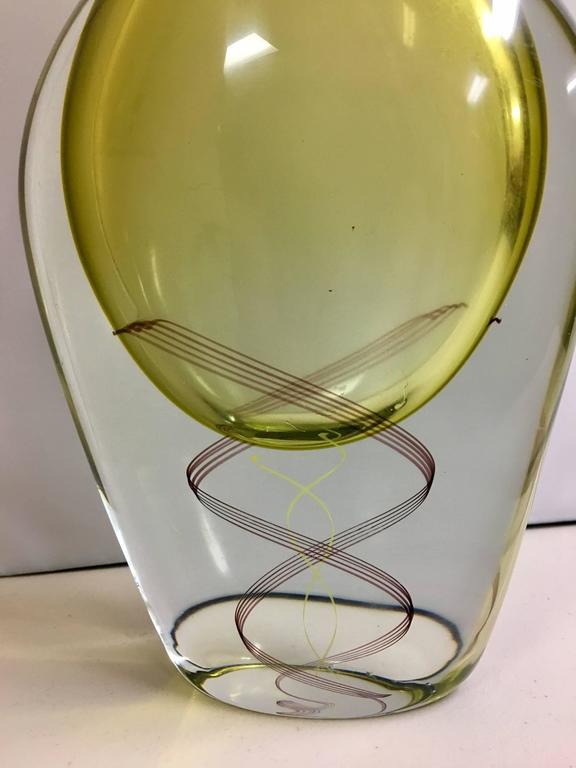 Tall Massive Italian Murano Glass Decanter with Stopper Seguso at 1stDibs
