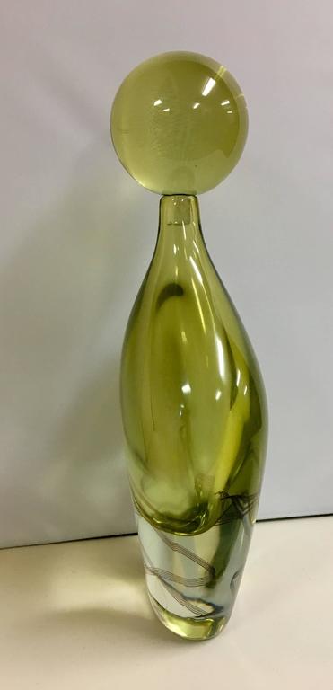 Tall Massive Italian Murano Glass Decanter with Stopper Seguso at 1stDibs