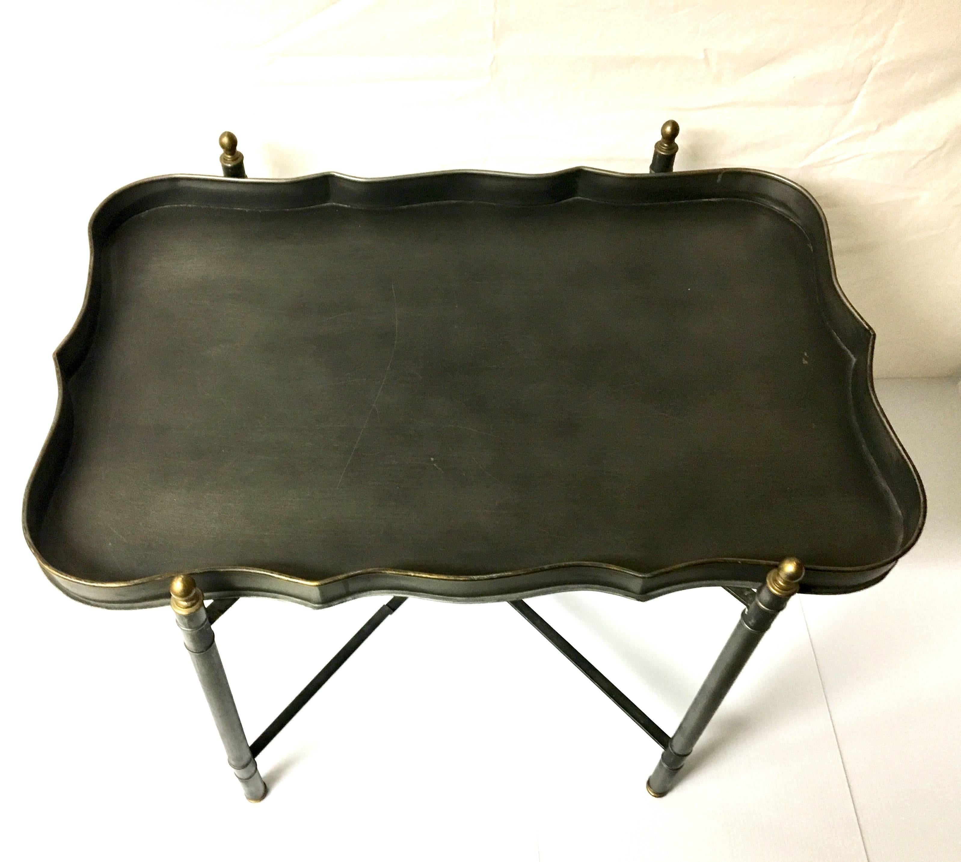 Classical Italian Scalloped Table with Collapsible Base and Removable ...