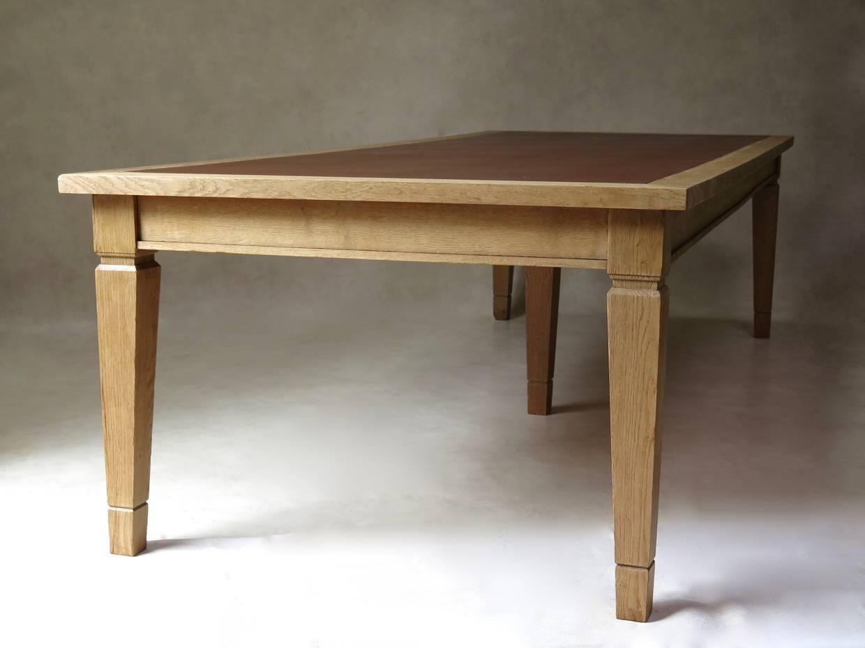 Large Art Deco Oak Conference Table, France, 1940s at 1stDibs | large ...