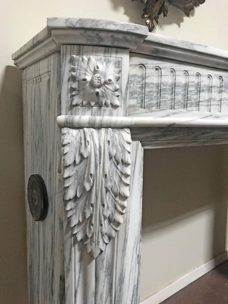 Louis XVI Marble Mantel, circa 1860 at 1stDibs