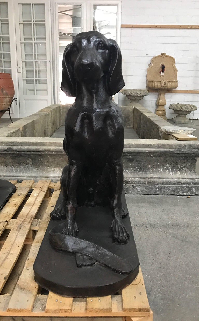 Antique Cast Iron Dogs, circa 1920 For Sale at 1stDibs