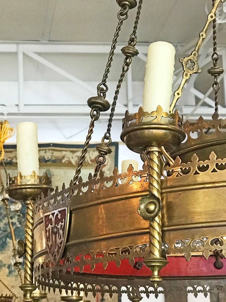 Antique Bronze Church Chandelier, circa 1850 at 1stDibs
