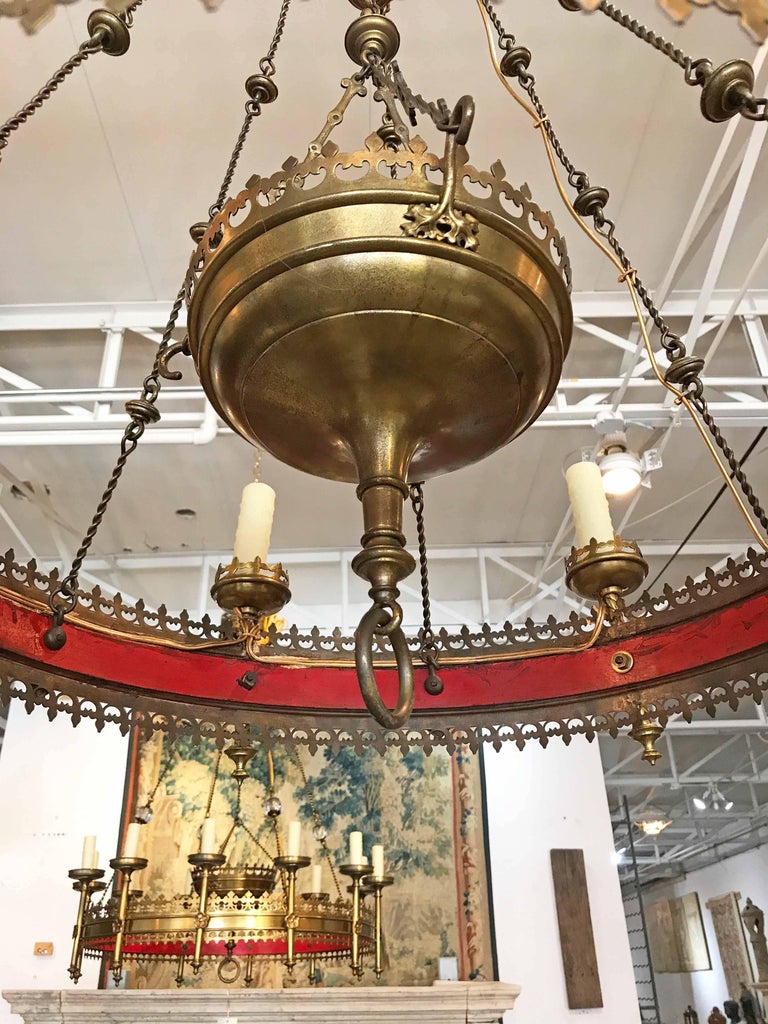 Antique Bronze Church Chandelier, circa 1850 at 1stDibs