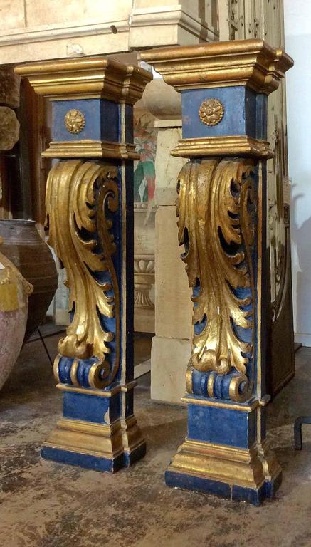 Pair of Antique Roman Corbels at 1stDibs