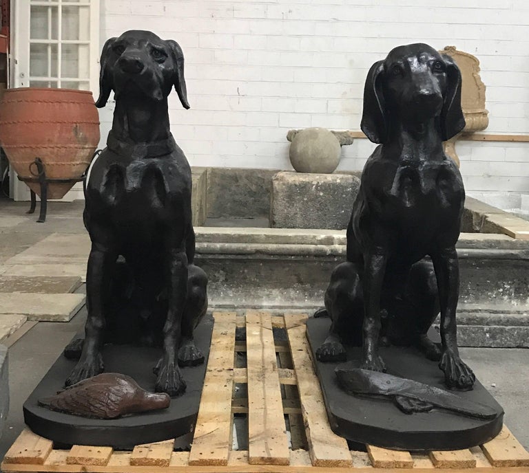 Antique Cast Iron Dogs, circa 1920 For Sale at 1stDibs