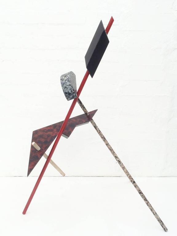 Memphis Acrylic Painted Steel Sculpture For Sale at 1stDibs