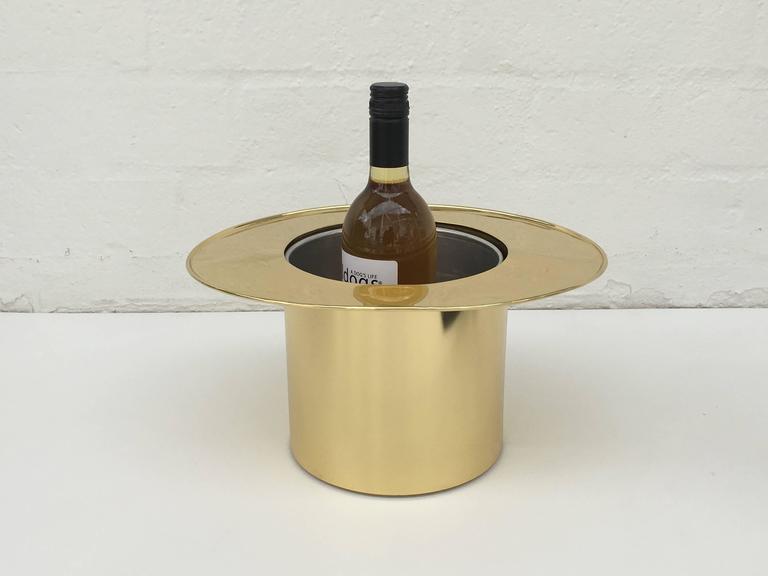 Italian Brass Top Hat Ice Bucket at 1stDibs