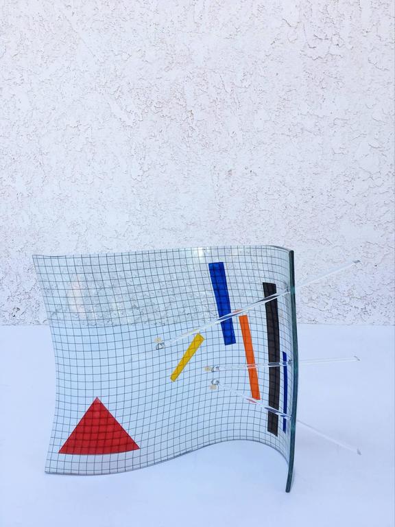 Memphis Free-Form Glass Sculpture by Kurt and Marsha Runstadler at 1stDibs