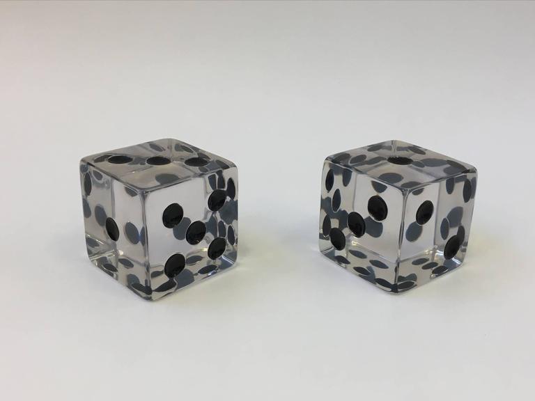 Pair of Large Acrylic Dice by Charles Hollis Jones at 1stDibs