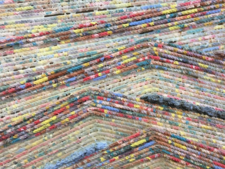 Rope and Acrylic on Wood Abstract Painting by Patrick Hogan at 1stDibs