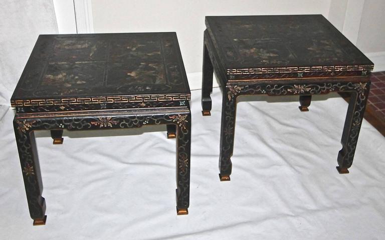 Pair of Baker Asian Inspired Chinoiserie Side or End Tables at 1stDibs ...