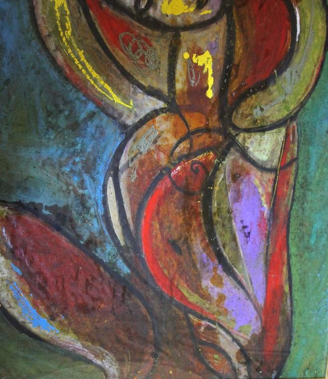 Large Jamali Female Abstract Oil Cork Painting at 1stDibs | jamali art ...