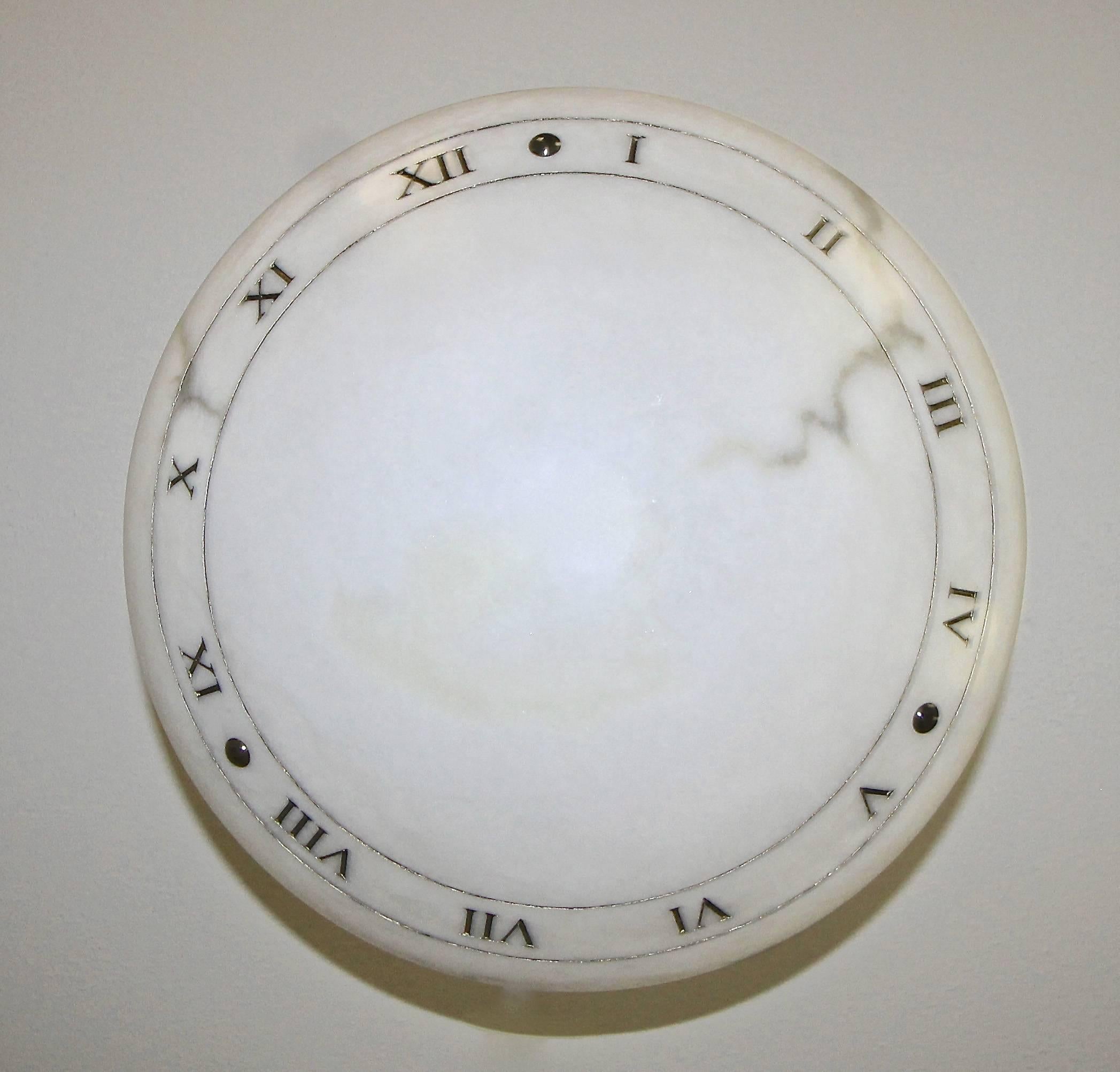 Large Alabaster Pendant Chandelier Ceiling Light with Incised Roman ...