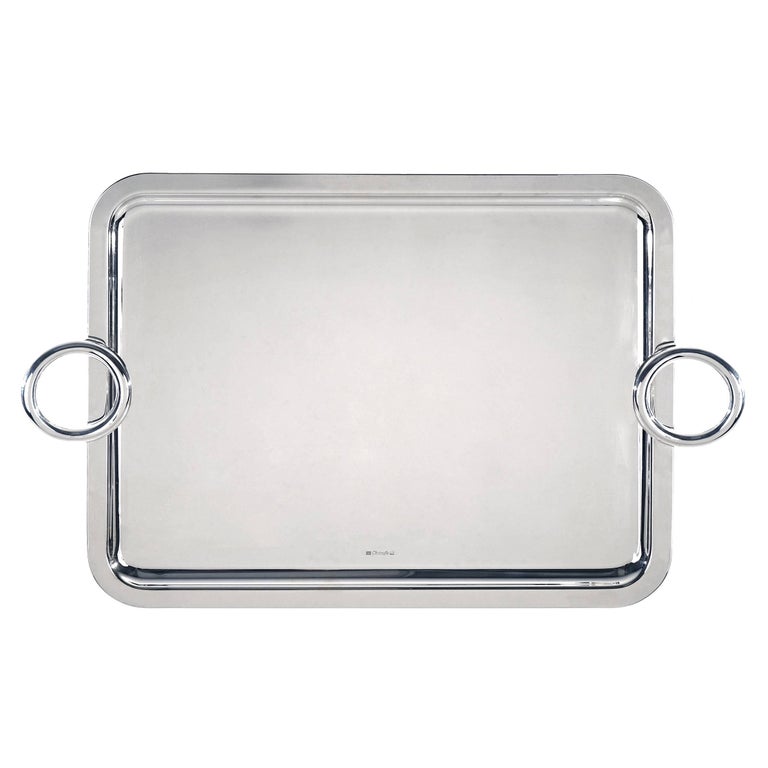 Modernist Christofle "Vertigo" Silver Tray at 1stDibs