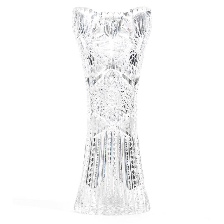 Exceptional American Brilliant Cut-Crystal Vase at 1stDibs