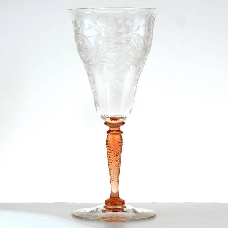 Steuben One-of-a-Kind Engraved Stemware Service For Sale at 1stdibs