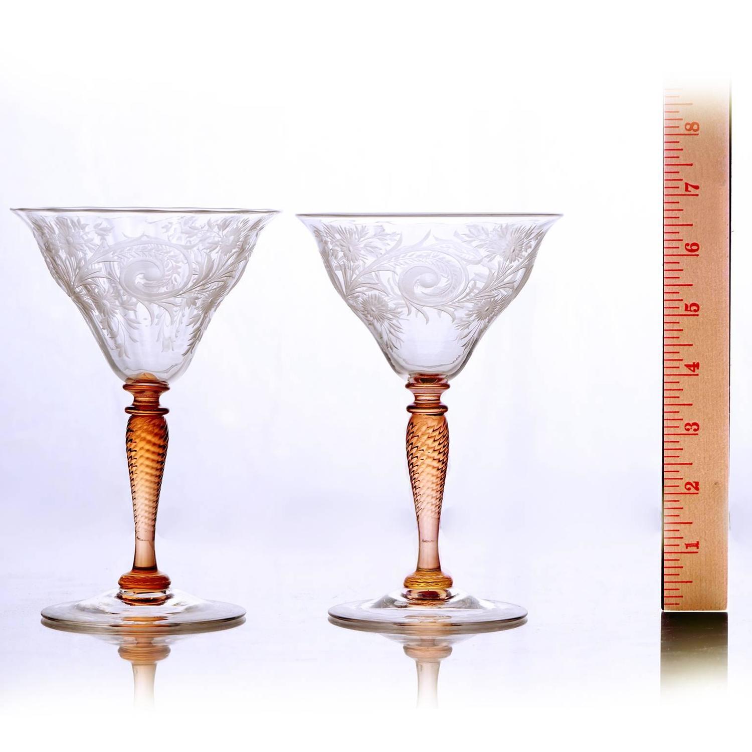 Steuben One-of-a-Kind Engraved Stemware Service For Sale at 1stdibs