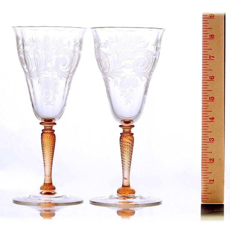Steuben One-of-a-Kind Engraved Stemware Service For Sale at 1stdibs