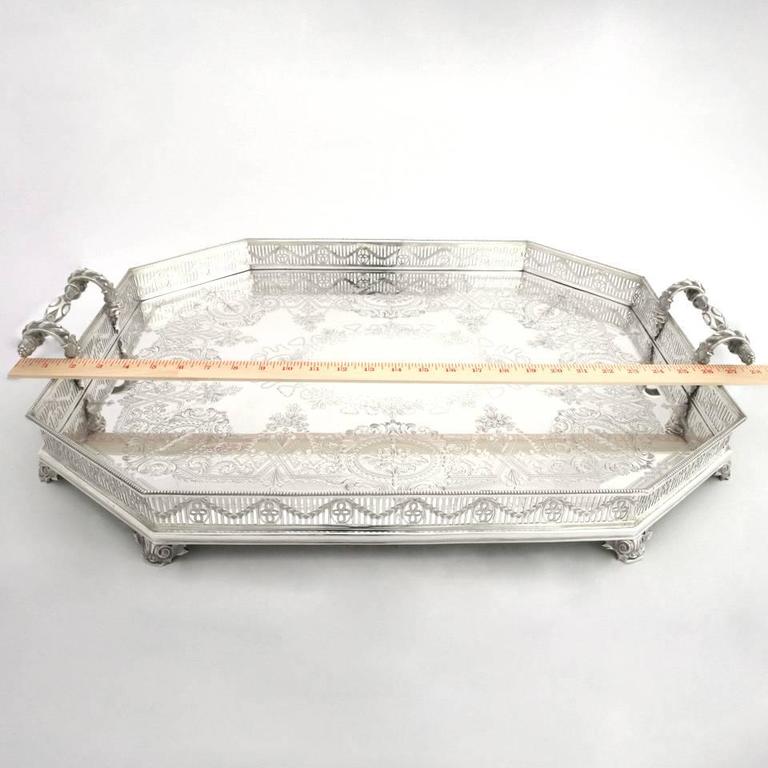 Massive Victorian Sterling Tray by Martin and Hall at 1stDibs