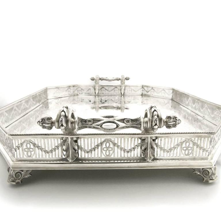 Massive Victorian Sterling Tray by Martin and Hall at 1stDibs