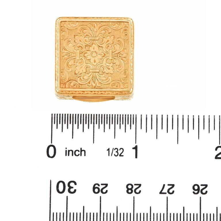 Art Deco Gold Pill Box at 1stDibs