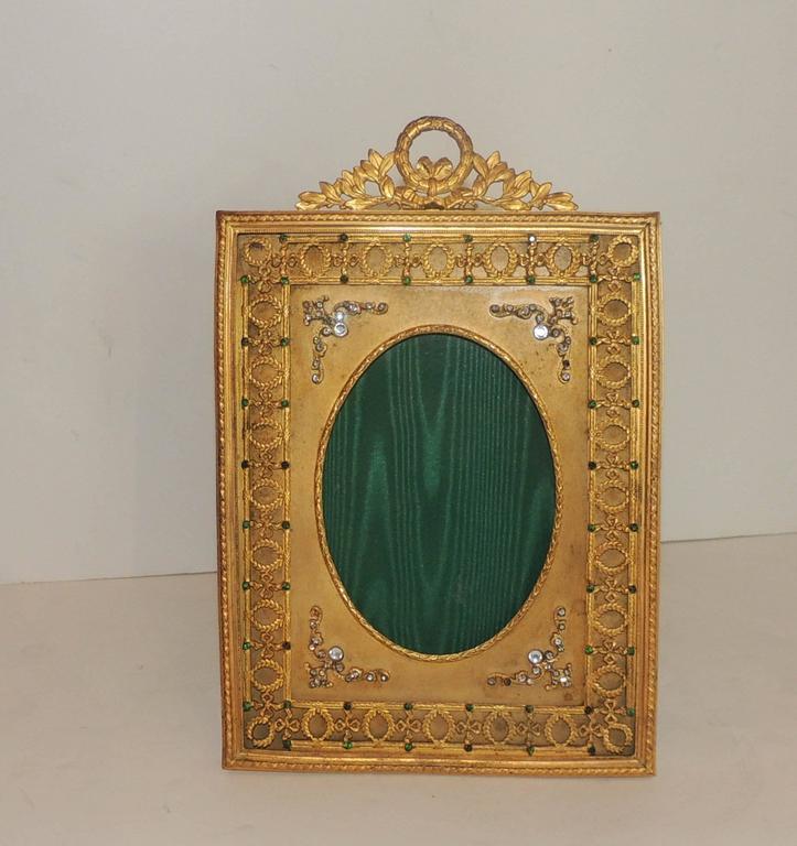 Elegant French Regency Neoclassical Gilt Ormolu Jeweled Vintage Picture ...