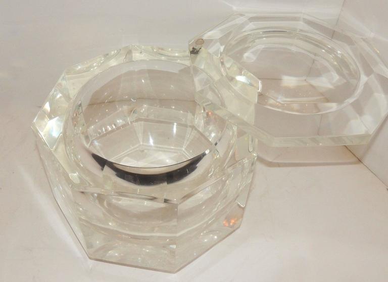 Vintage Mid-Century Modern Large Octagon Shape Lucite Ice Champagne ...